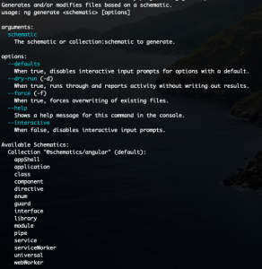 Angular CLI commands – ng generate – Angular Awesome